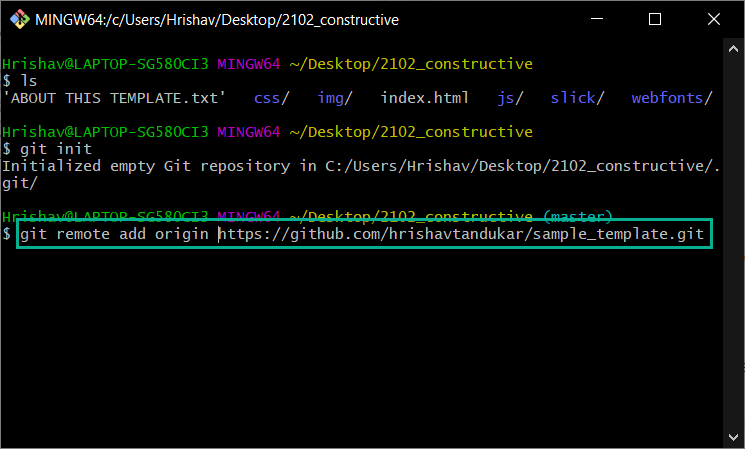 Upload Files In Github Using Git Bash Terminal Creating