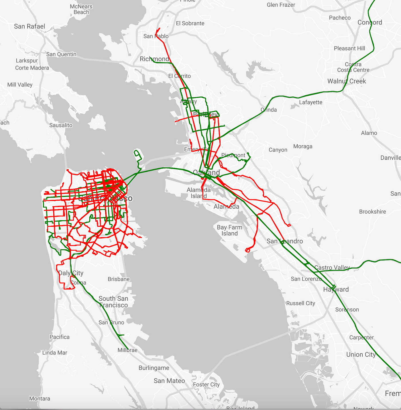 Generating pretty maps to visualize current and proposed transit | by ...