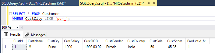 Wildcard Operators In SQL. In SQL wildcard operators are used in a ...