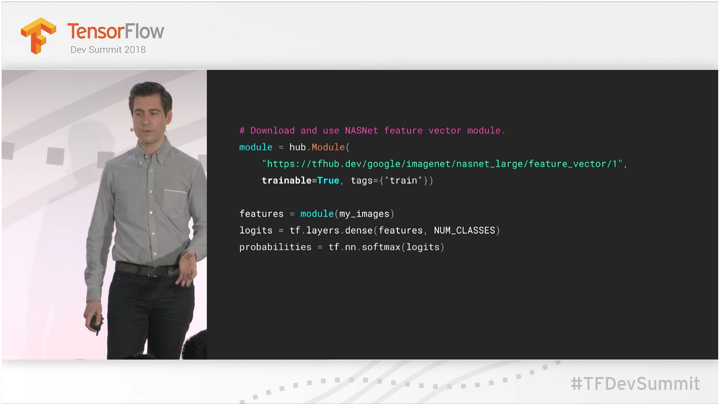 Recap งาน TensorFlow Dev Summit 2018 : ตอน TensorFlow Hub | by Sirinart Tangruamsub | Medium