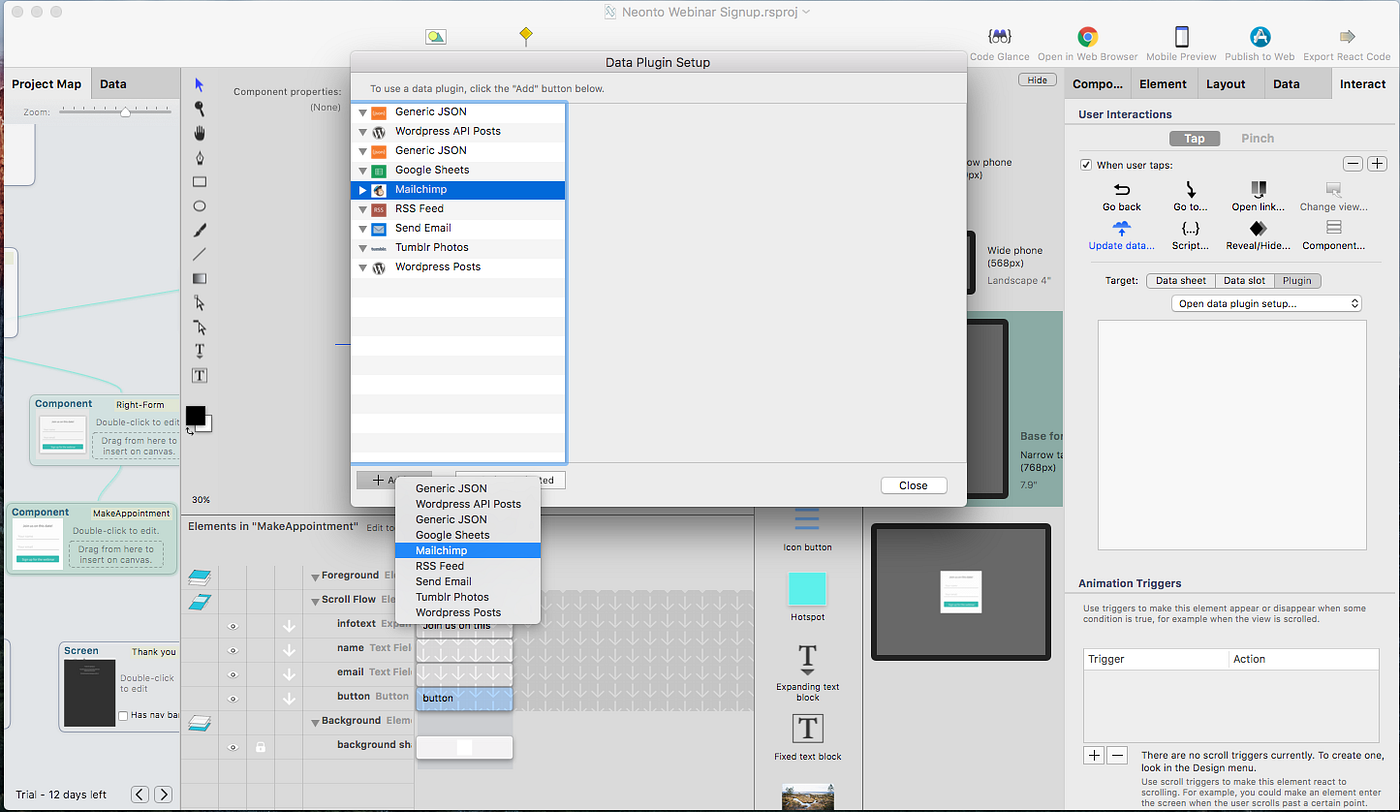 React Studio 1.1: Component presets, Swapper element, data plugins, API ...