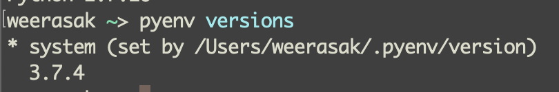 Use pyenv manage Python versions. pyenv… | by Weerasak Chongnguluam | DEVdose | Medium