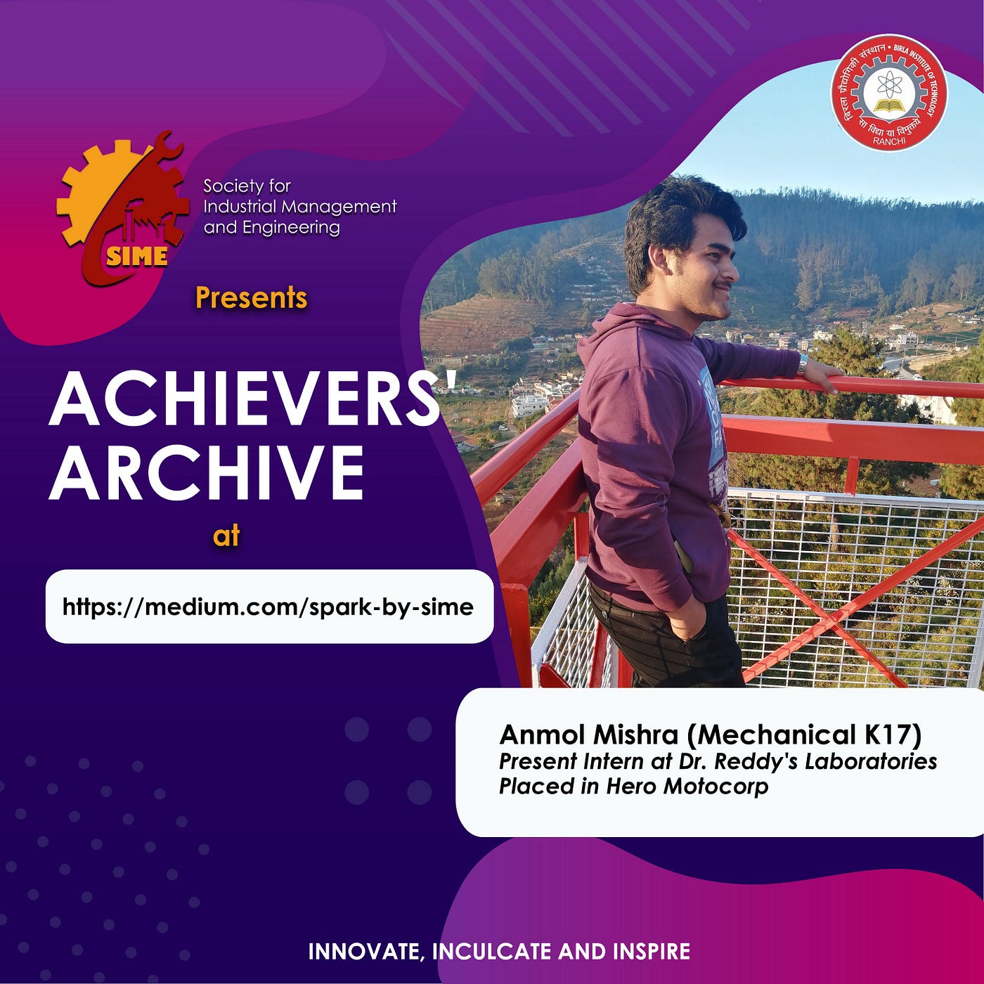 Achievers’ Archive (Anmol Mishra) | by Society for Industrial ...