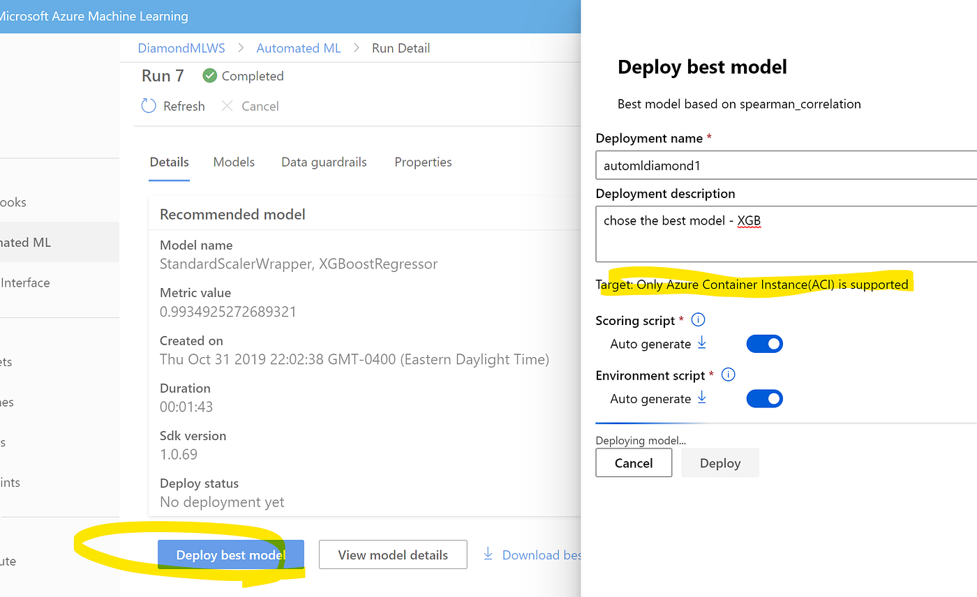 Azure’s AutoML: A Quick Look. Walkthrough of Azure’s AutoML: Run… | by ...