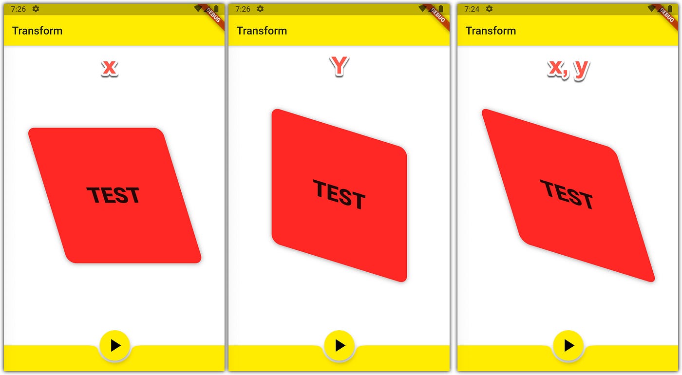 Flutter. Transform class in Examples | by Artem Diashkin | LITSLINK | Medium