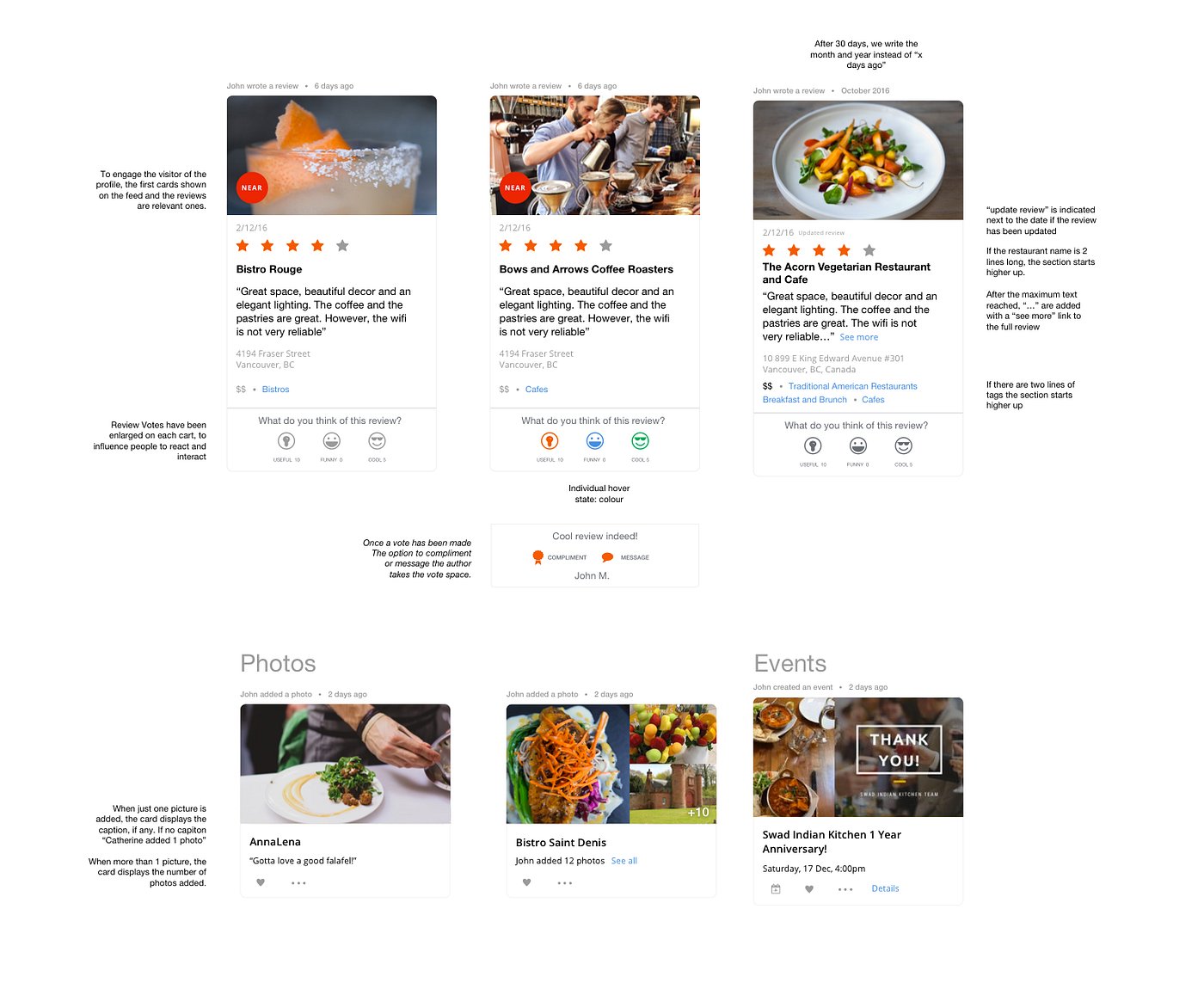 Yelp Profile Redesign. Case Study | by Catherine Legros | Medium