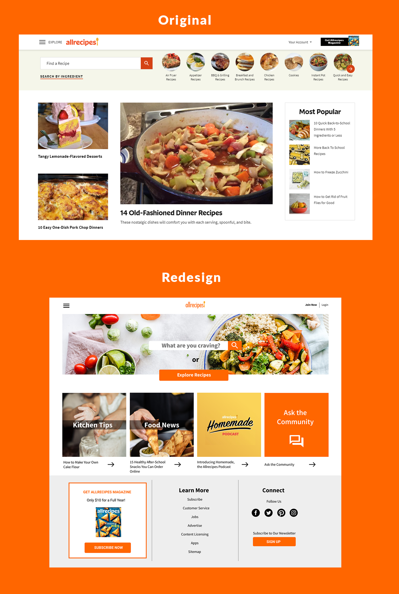 Allrecipes UX Design Study: Redesigning the Most Popular Cooking Site ...