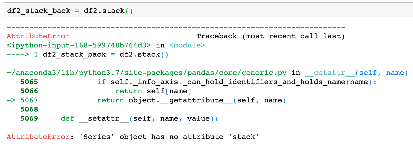 Reshaping In Pandas With Stack And Unstack Functions By Ram Avni The Startup Medium