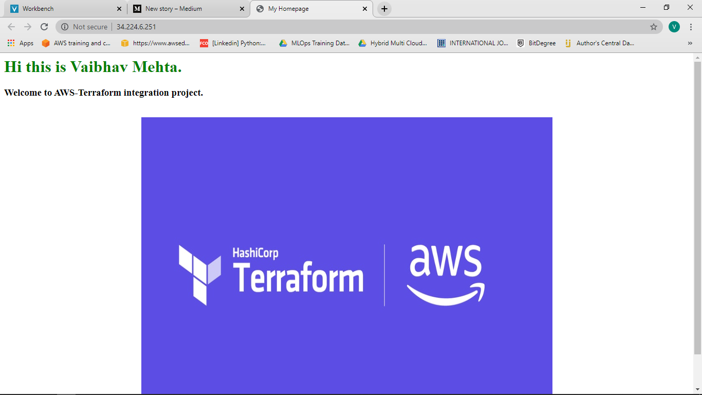 Automated Infrastructure Setup Using Aws And Terraform For Web Deployment By Vaibhav Mehta
