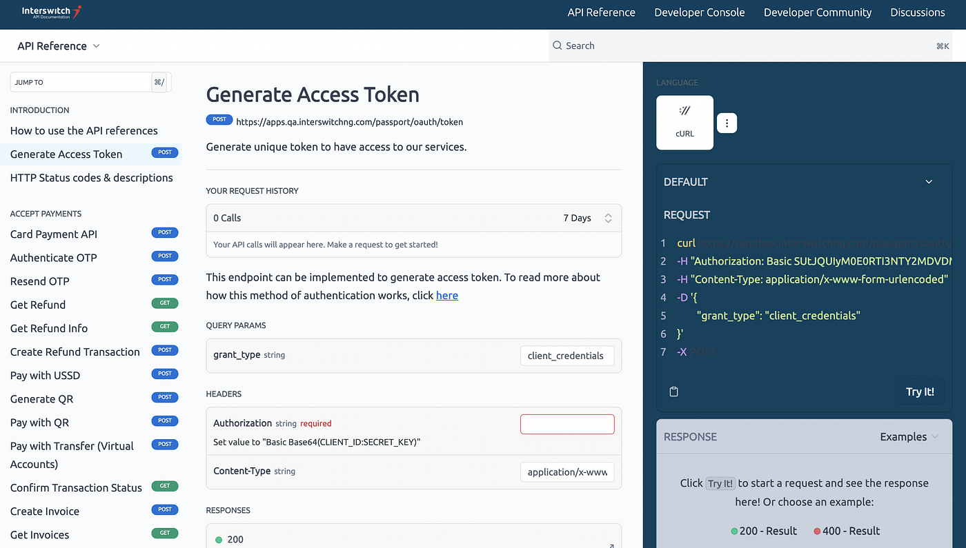 How to effectively use the Interswitch API documentation. | by Interswitch Engineering ...