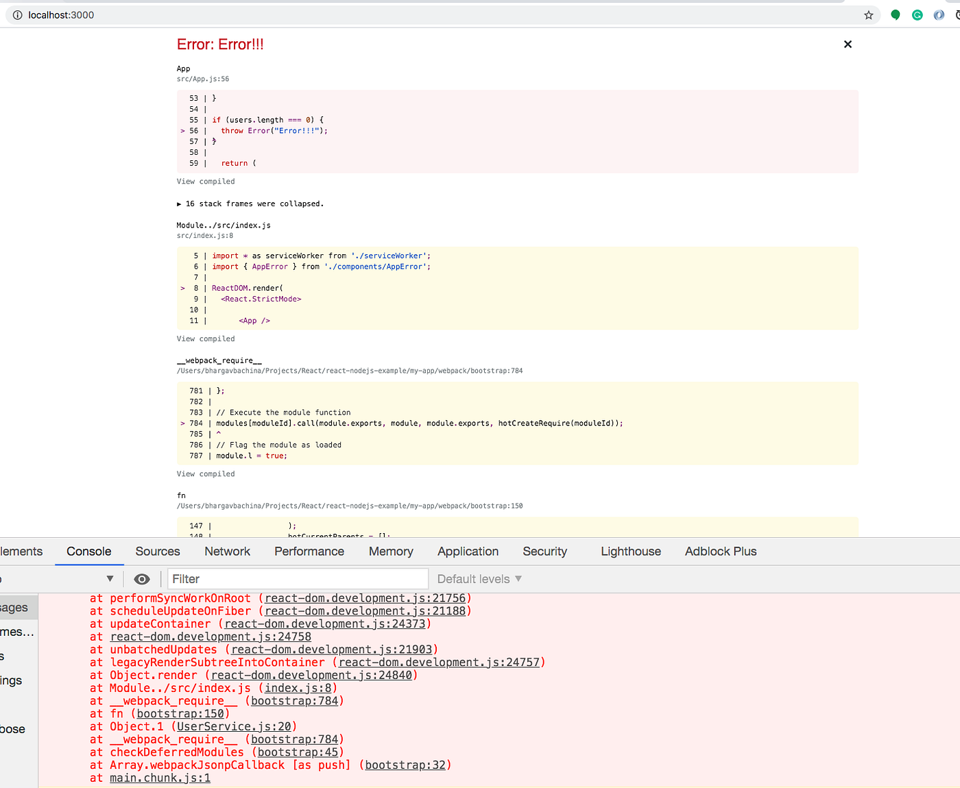 How To create an Error Boundary in React Applications | by Bhargav Bachina | Bachina Labs | Medium