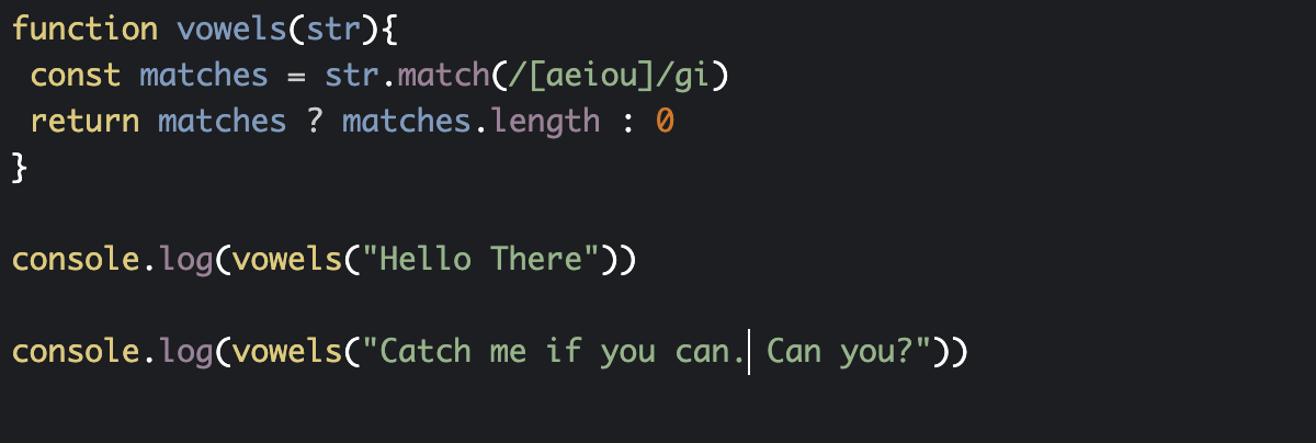 JavaScript Algorithms. Find the Vowels | by Yuriy Berezskyy | Medium