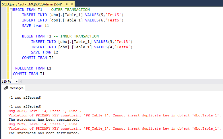 Transaction and Checkpoint in SQL Server | by Vaishali Goilkar | Medium
