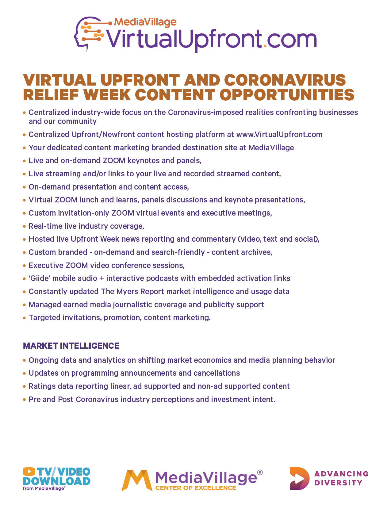 Virtual Upfront and Relief Week 2020 | by Jack Myers | Medium