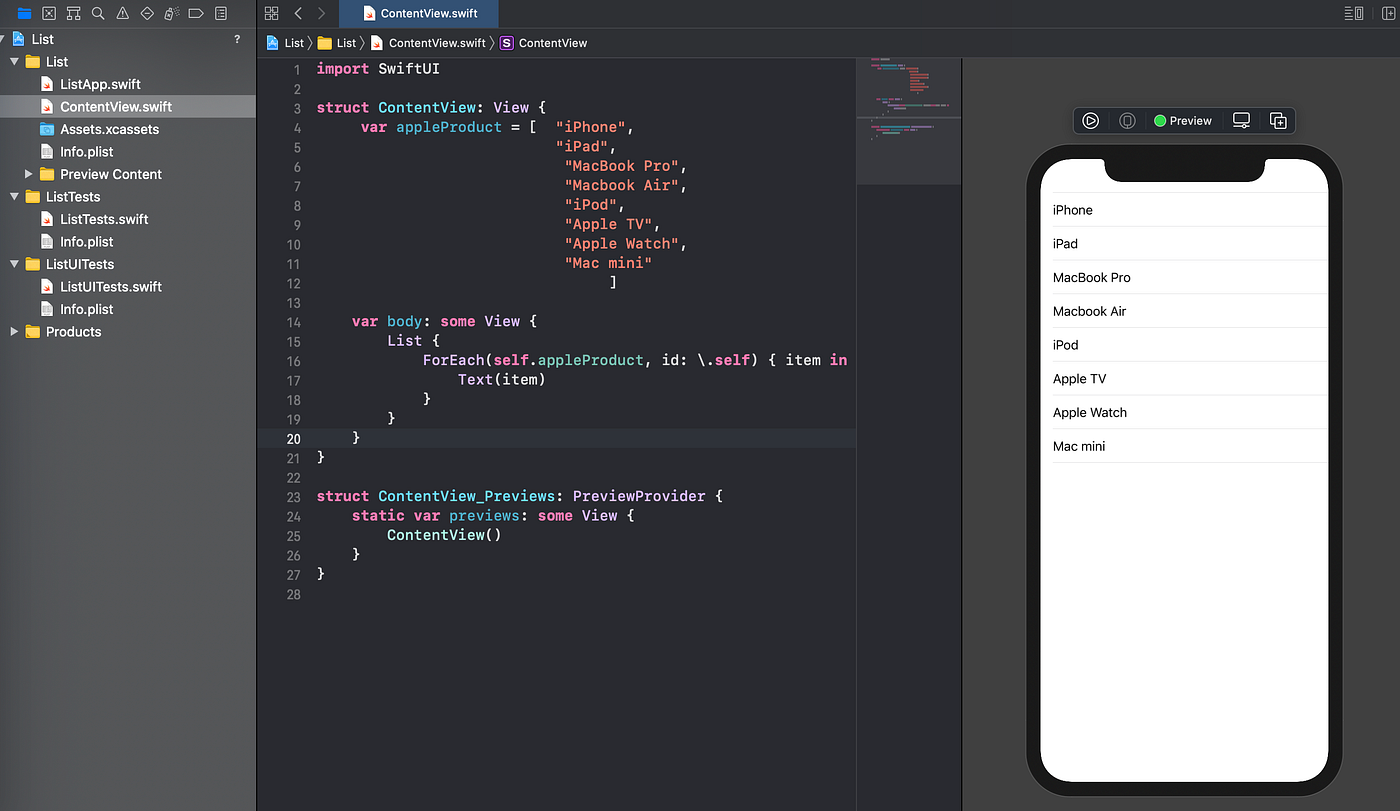 Create a list with Navigation | SwiftUI | Swift Productions