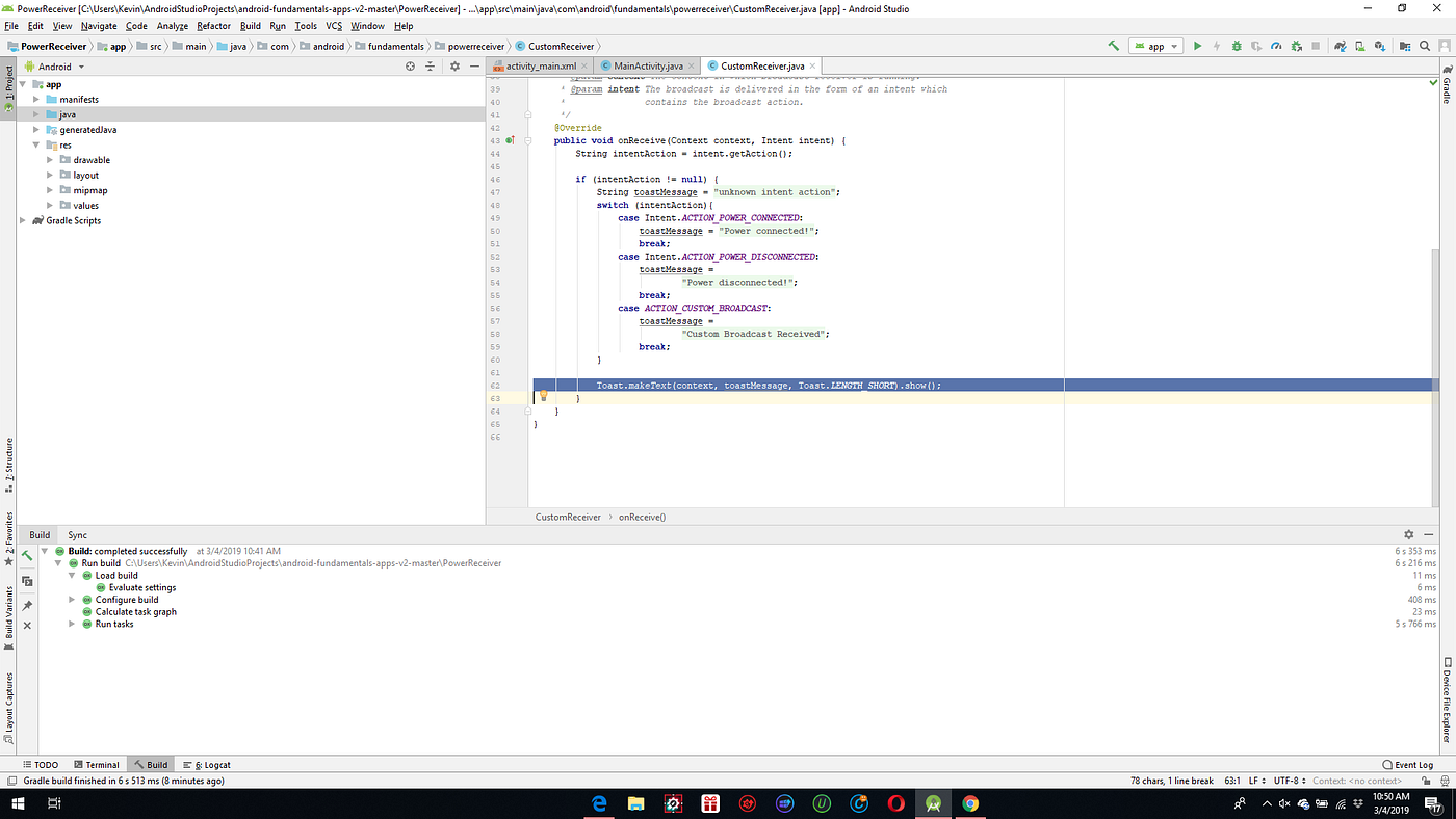 Android fundamentals 07.3: Broadcast receivers | by Kevin Reynaldi | Medium