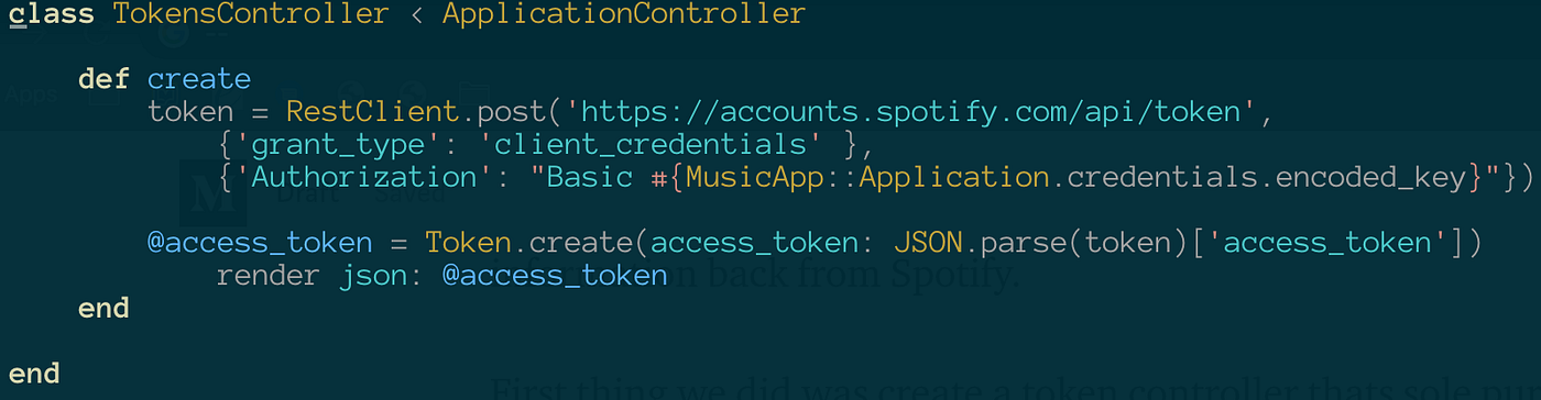 Connecting the Spotify API using Rails | by Tobie Tsuzuki | Medium