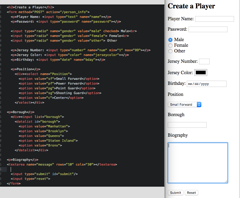 Quick list of basic HTML form elements | by Justin Dumadag | Medium