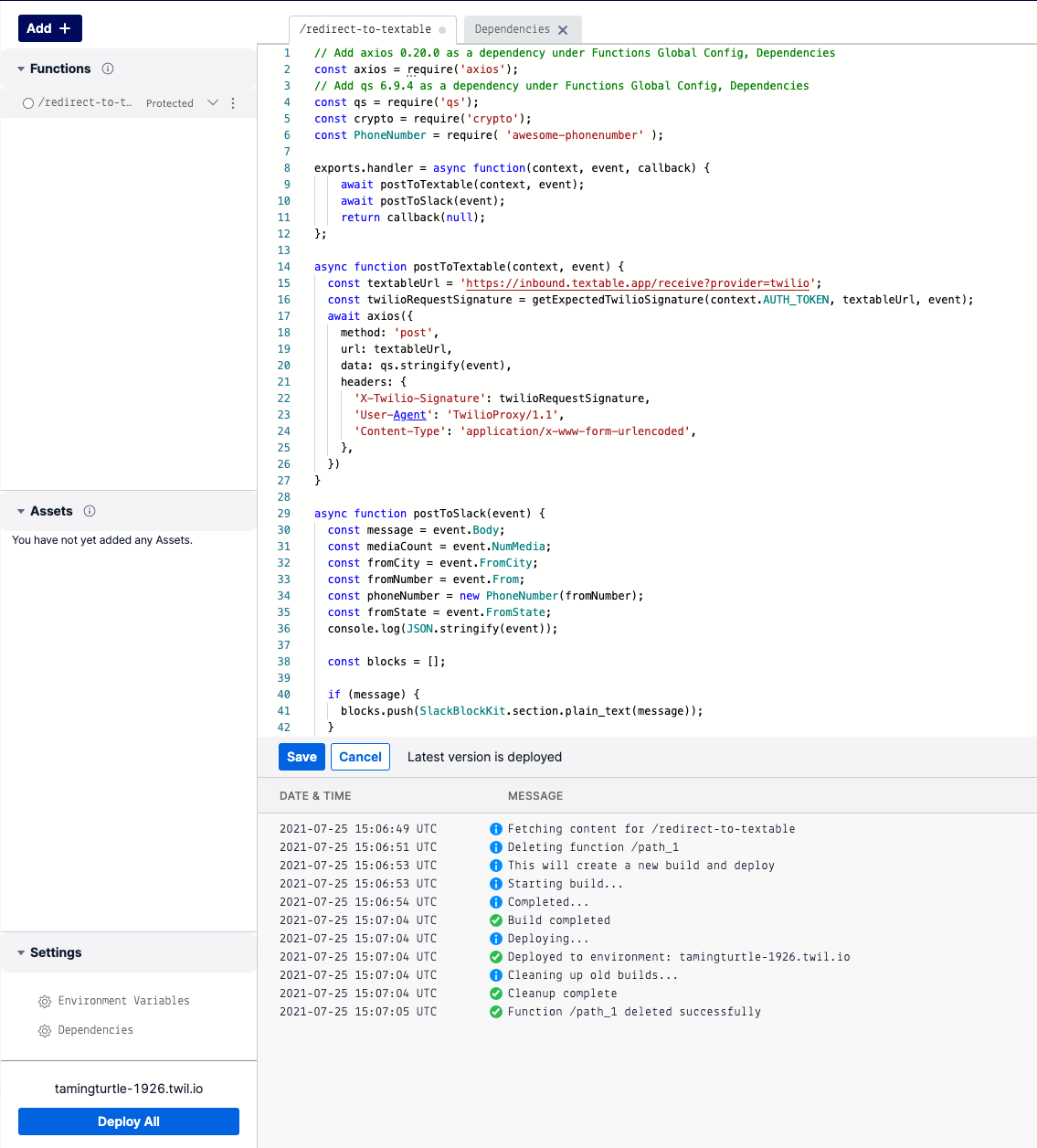 Setup Textable.co with Twilio Functions and Twilio Studio | by Zechariah Campbell | Jul, 2021 ...
