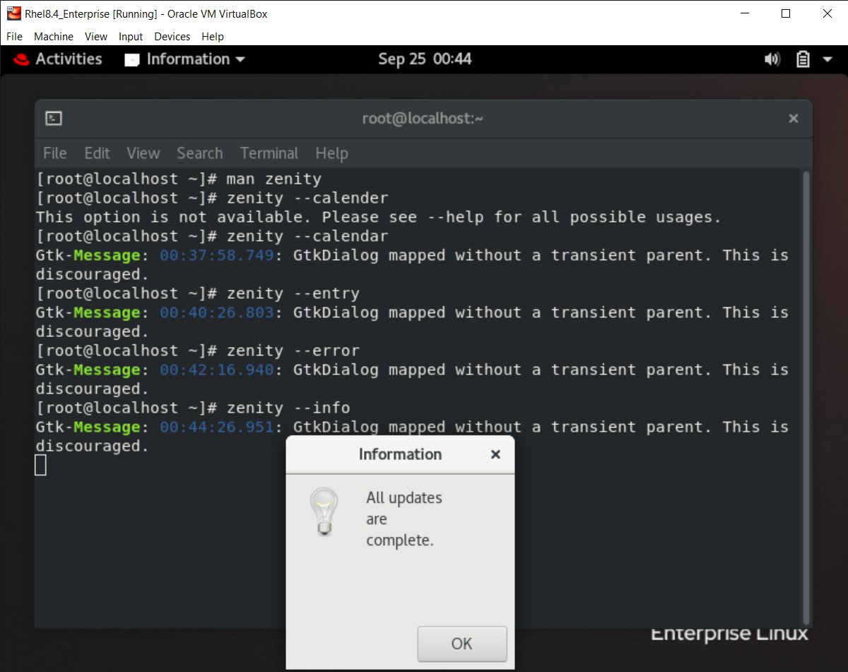 Zenity Commands In Linux - Subham Kumar Pandit - Medium