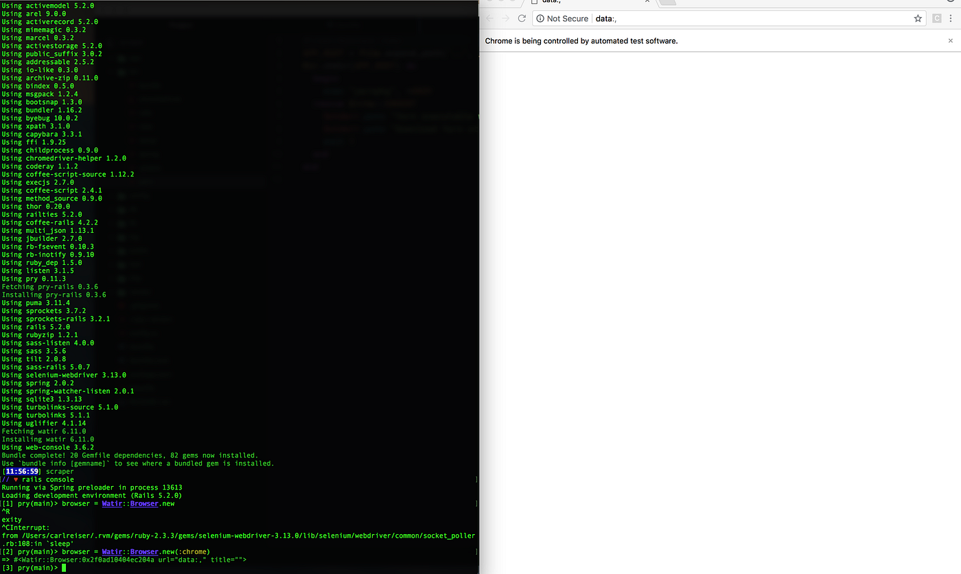 Browser Automation with Rails. In rails it is easy to access an API ...