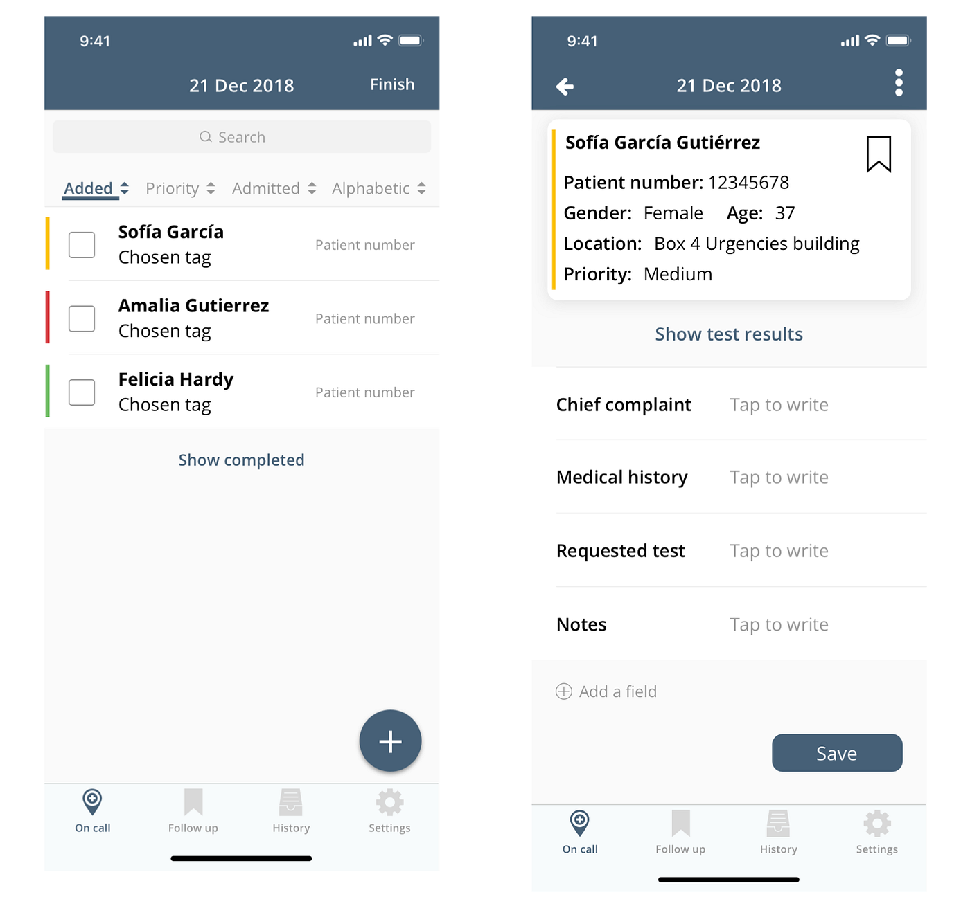 OnCall: An app to help doctors on call better organize their work ...