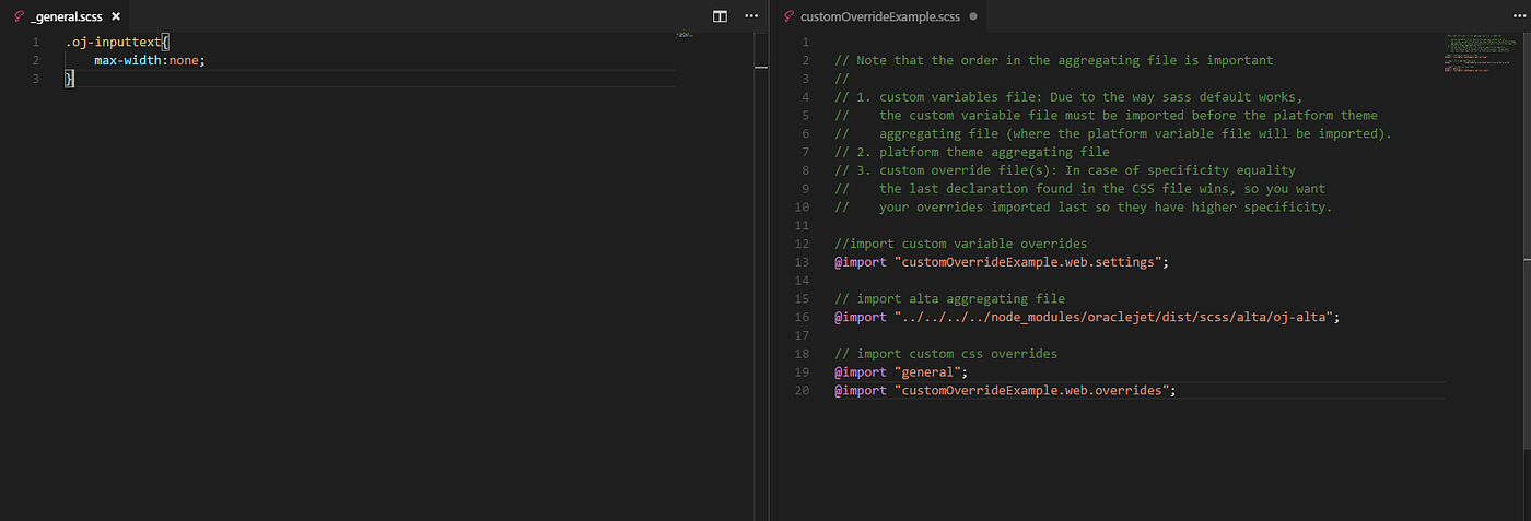 Including your override SASS partials in an Oracle JET theme | by Daniel Curtis | Oracle ...