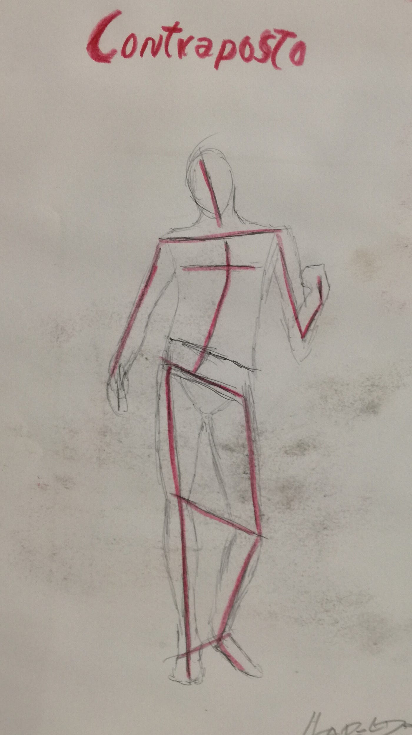 Dibujo de Manto. Contraposto | by DANIEL RICARDO CHAVEZ HINOJOSA | Medium