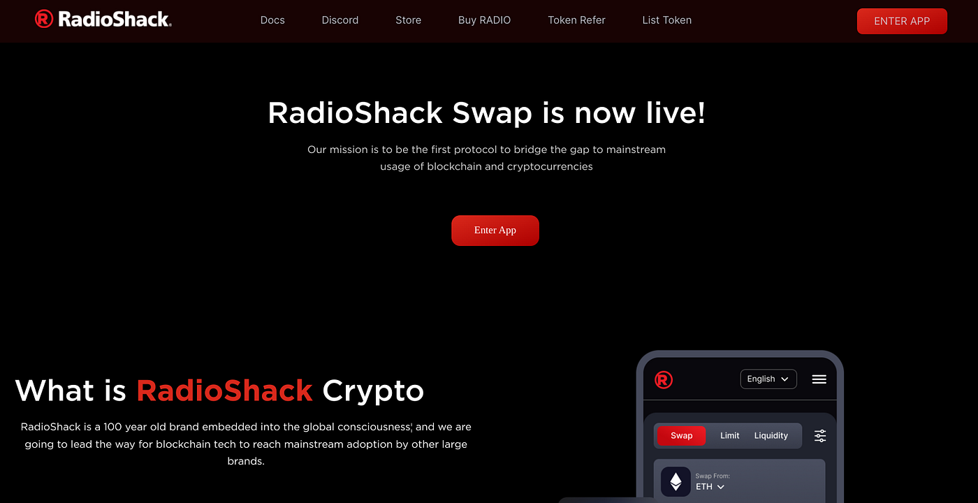 Radio Shack Returns as a Crypto Swap | by Richard Paxton | Coinmonks ...
