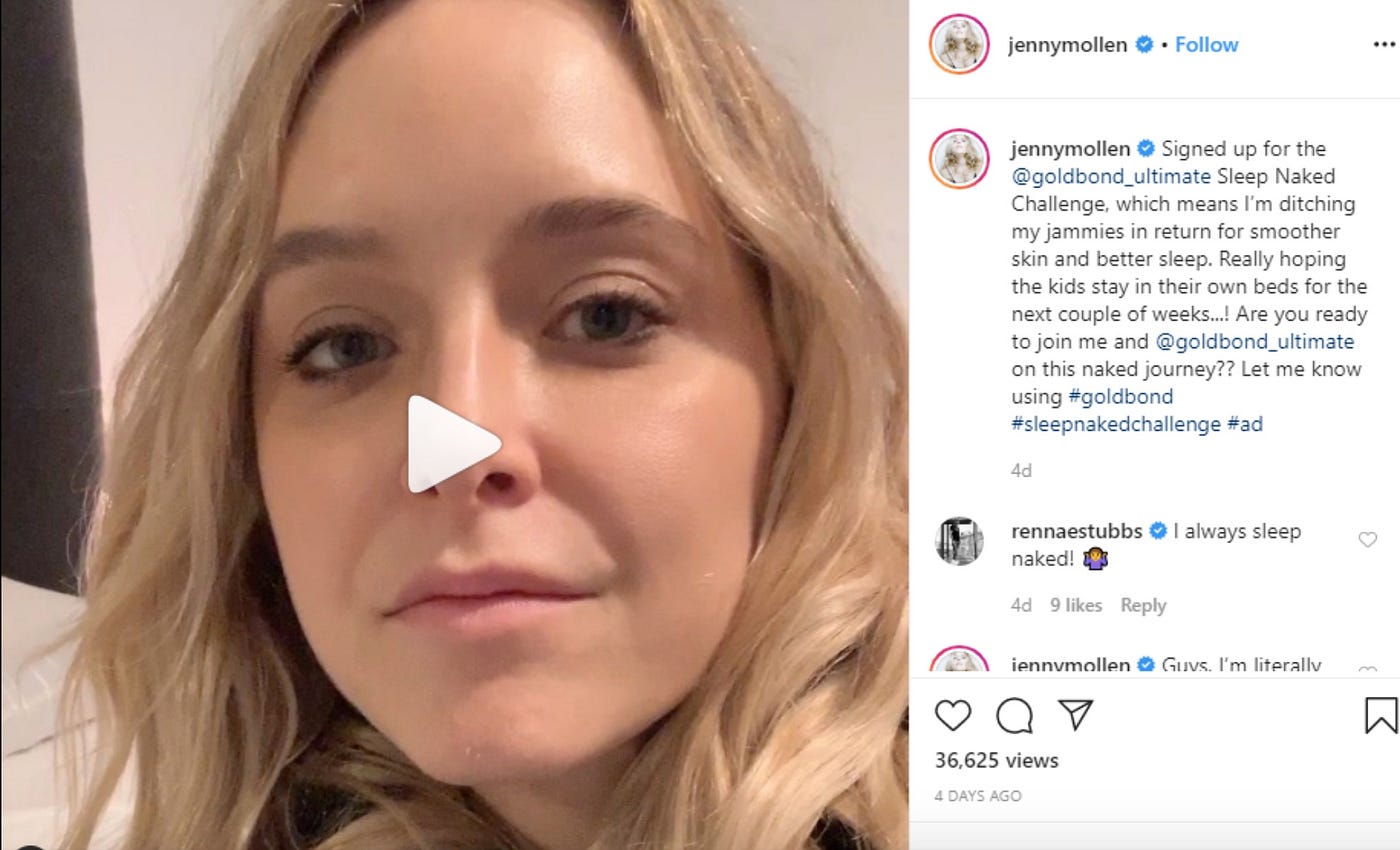 Jenny Mollen Encourages Her Followers To Sleep Naked By Meraki Medium