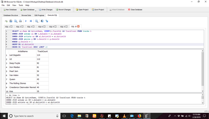 Working with SQLite: Sample Chinook Data | by Modupeola Alade | Gitgirl ...