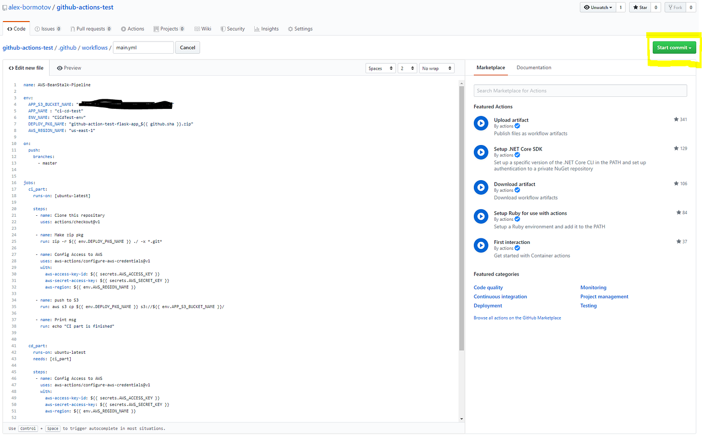 Creating Ci Cd Pipeline With Github Actions And Aws Elastic Beanstalk By Alex Bormotov Medium