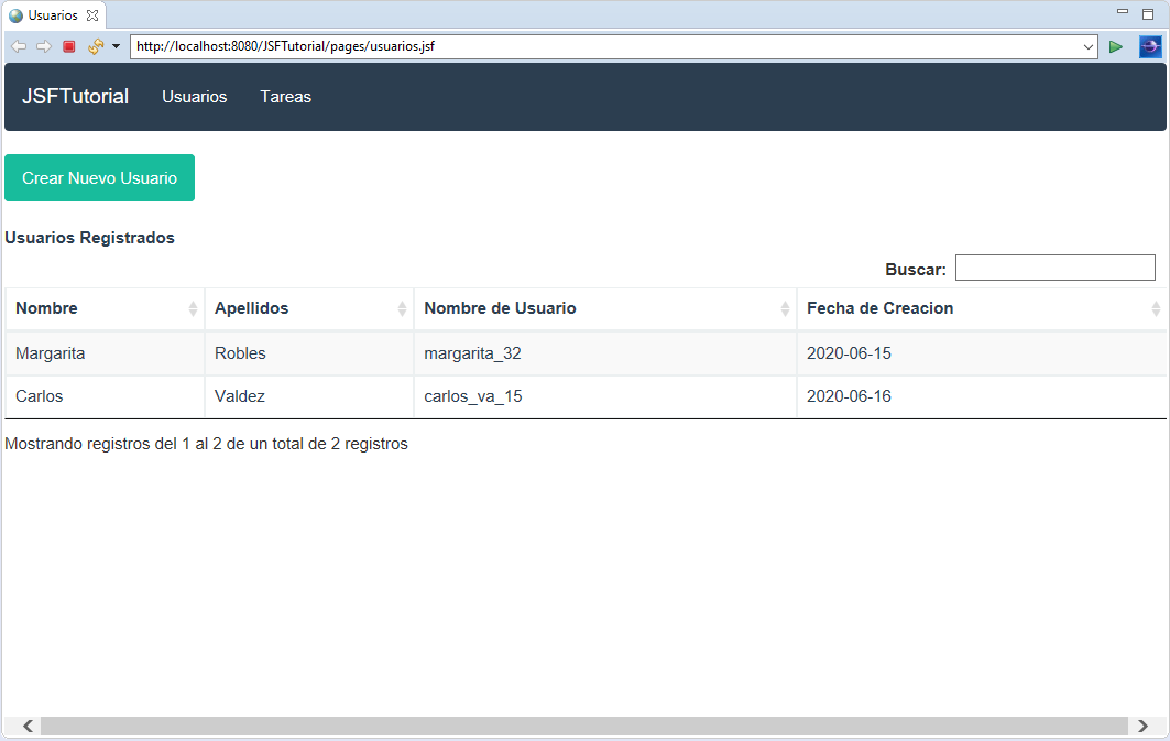 Tutorial Java Web: JSF + Hibernate + BootsFaces [Parte 10: Usando BootsFaces] | by Miguel ...
