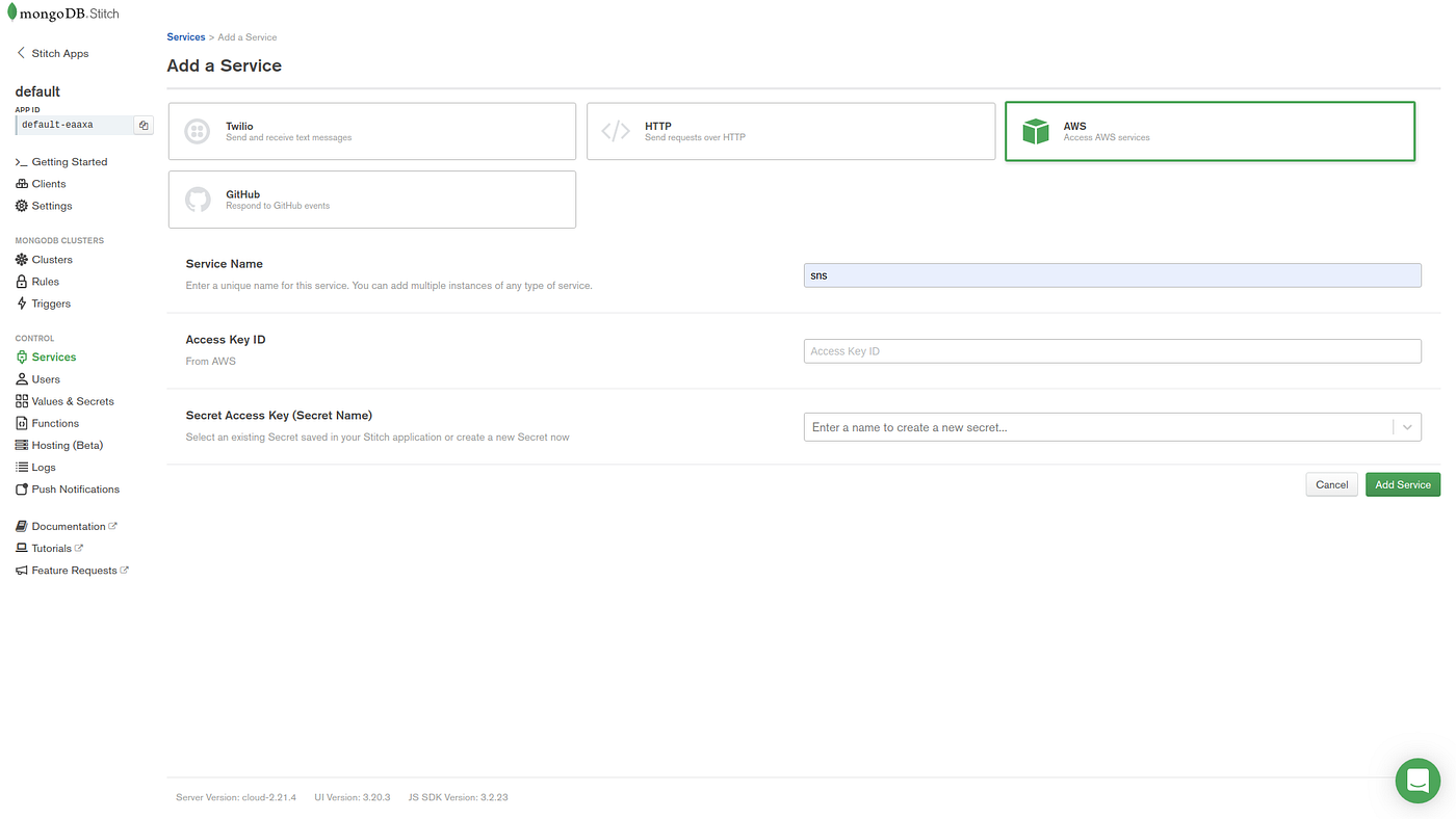 MongoDB Stitch +AWS queue. What is MongoDB stitch ? | by Sudhanva MG | Medium