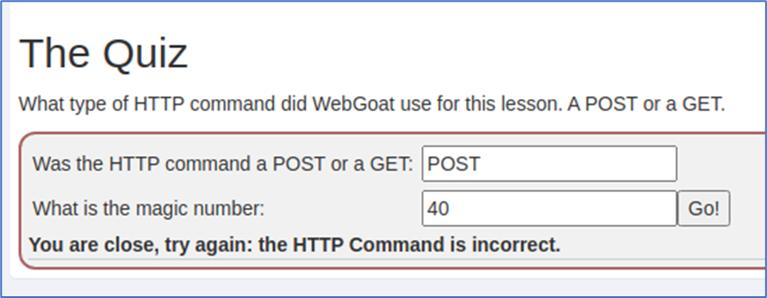 OWASP WebGoat: General — Lesson Solutions of HTTP Basics, HTTP Proxies & Developer Tools | by ...