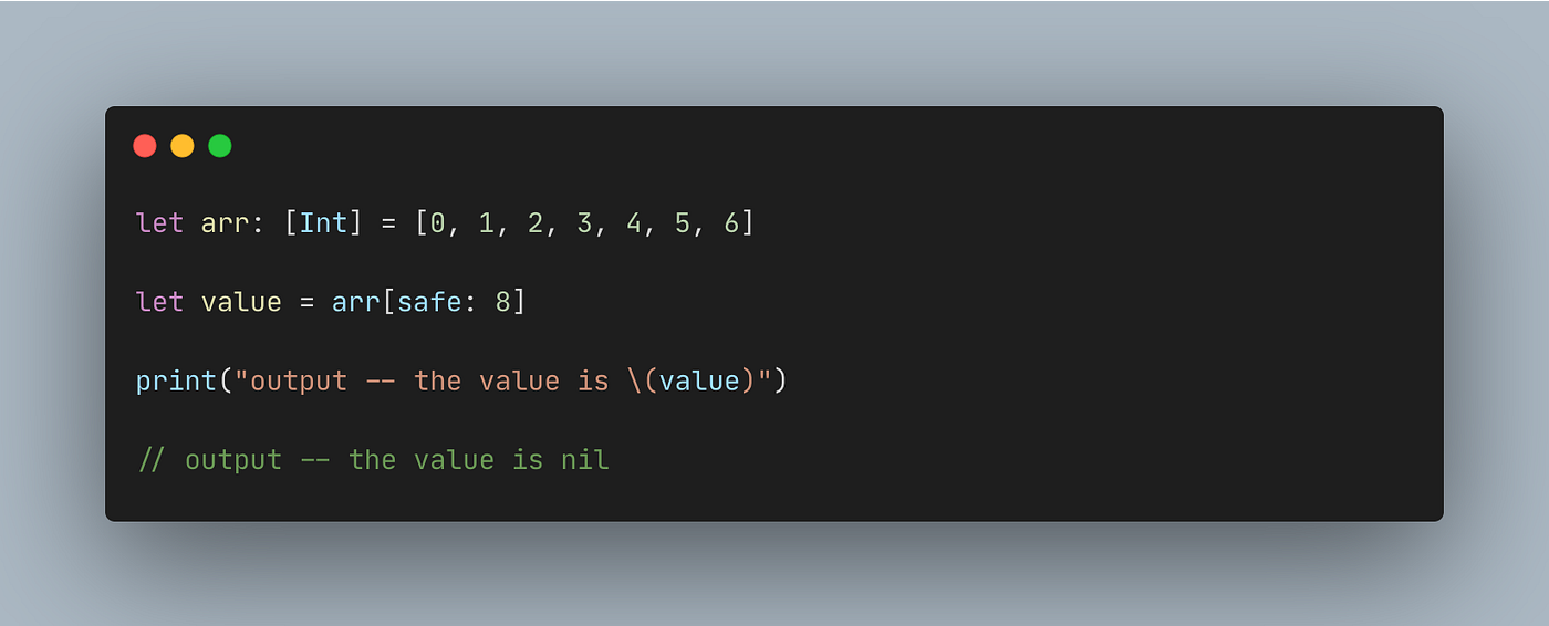 Playing with Subscript keyword to access Array safely | by Arif ...