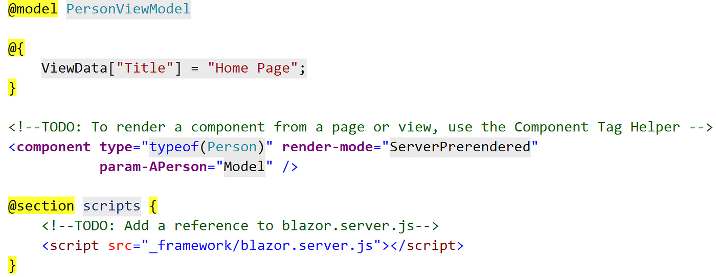 Integrating Blazor Components Into Existing Asp Core Mvc