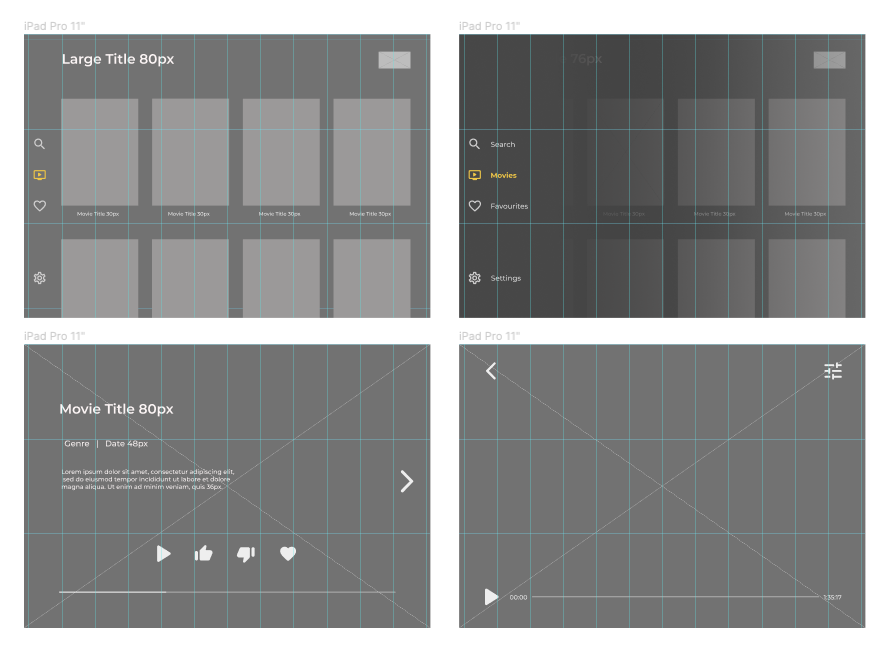 Free Flicks. Smart TV & App UI Design Concept for Public Domain Movies ...