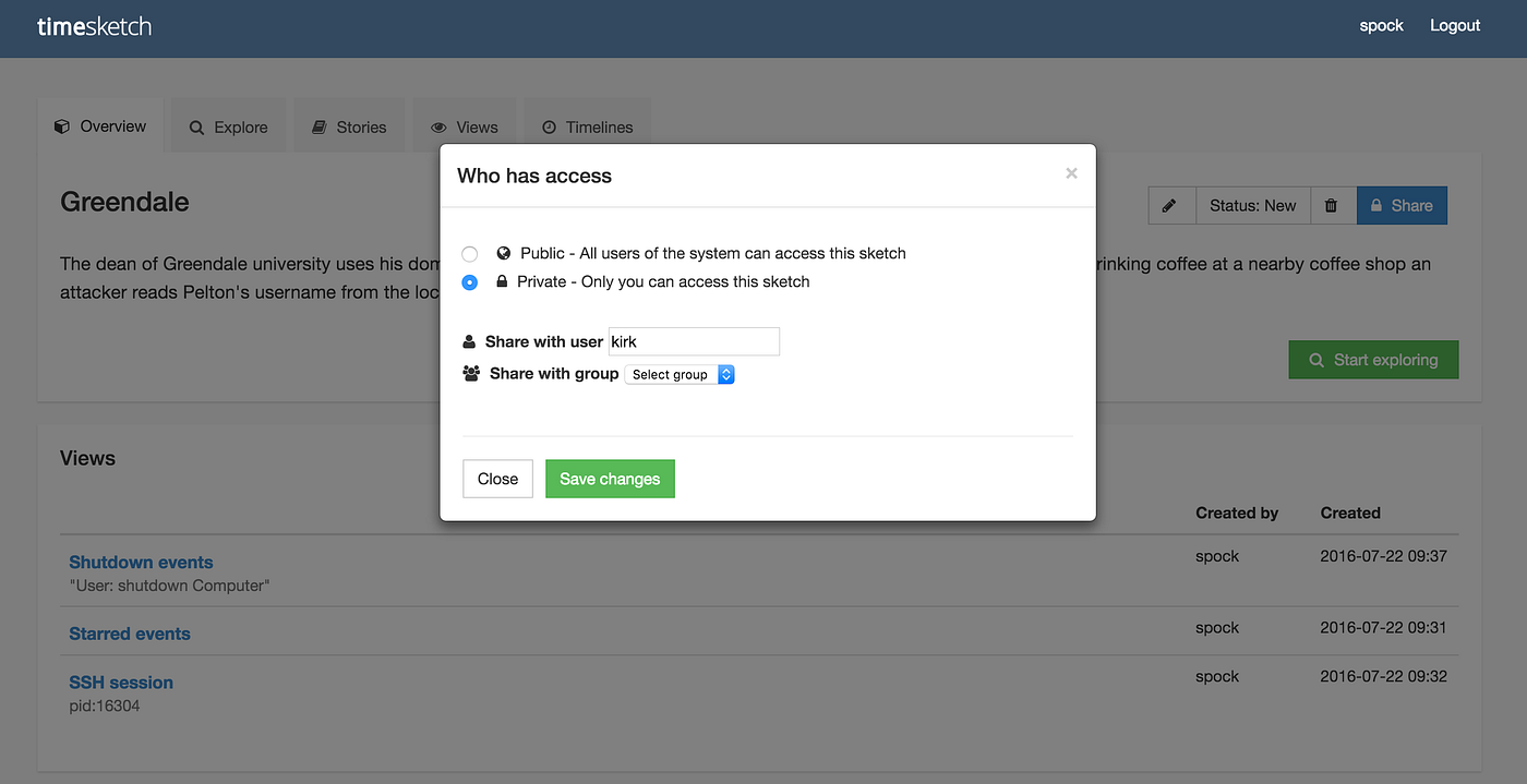 Timesketch stories. Timesketch is an open source… | by Johan Berggren ...