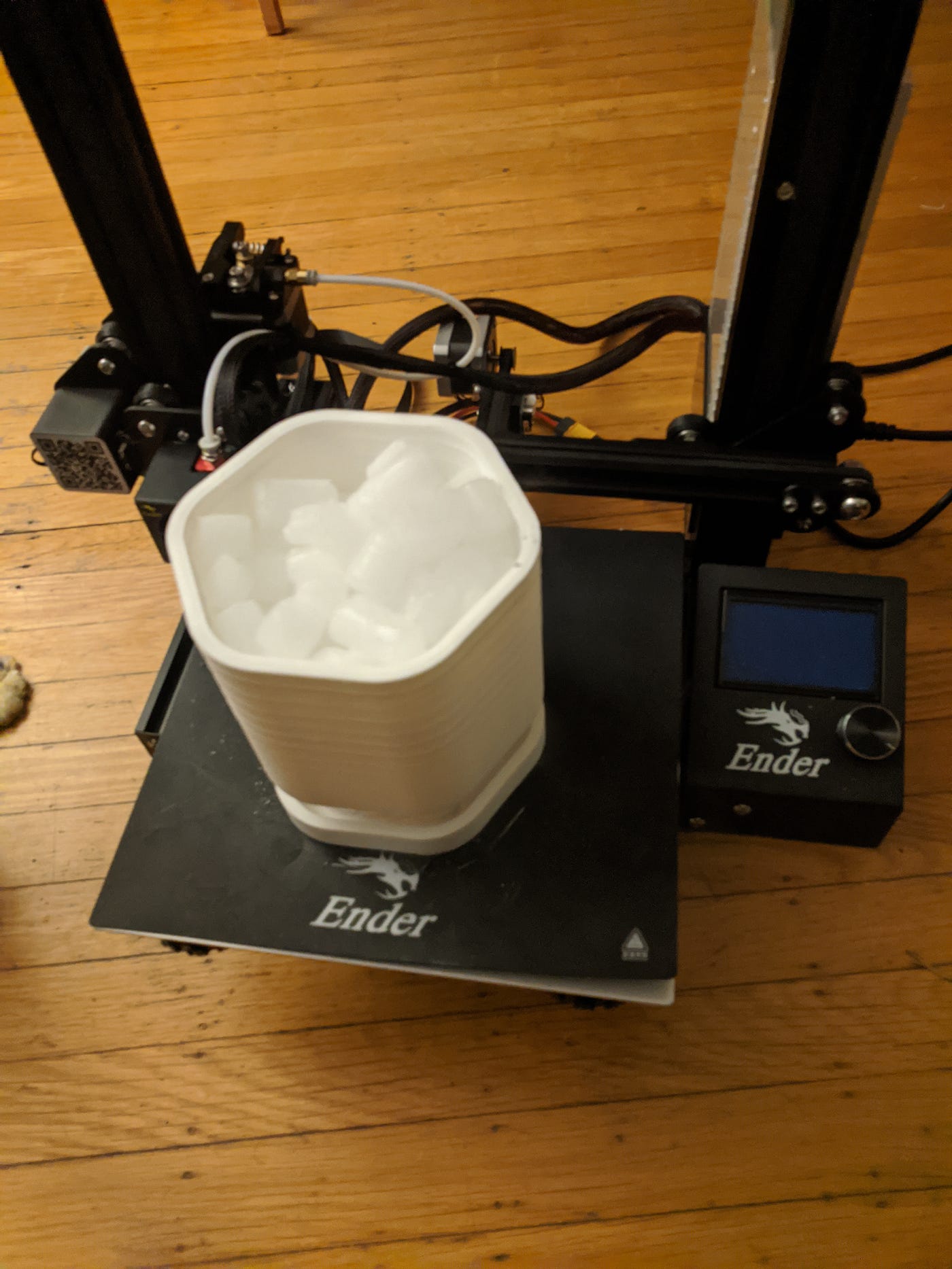 Removing a stuck 3D print with dry ice | by Marvin Irwin | Medium