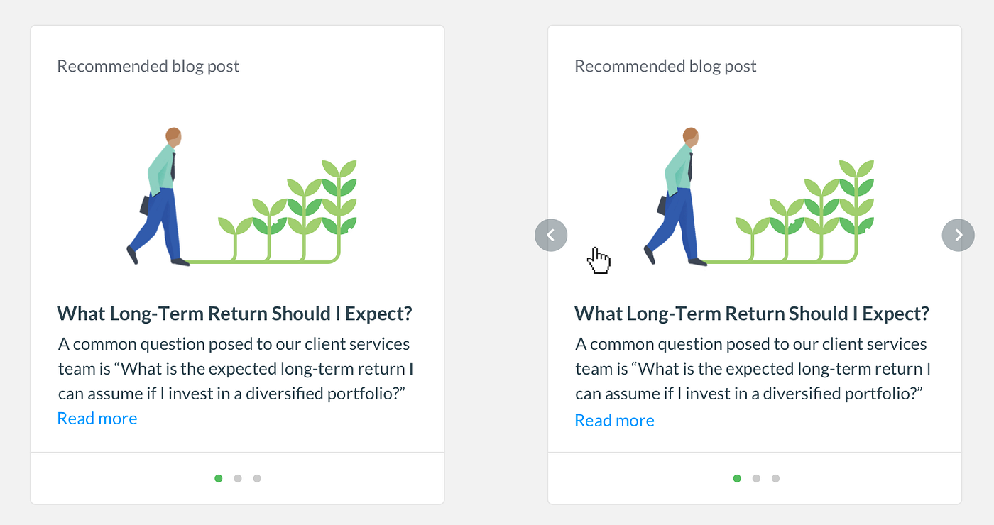 Wealthfront Case Study: Carousel Component for Dashboard | by Tracy Cai ...