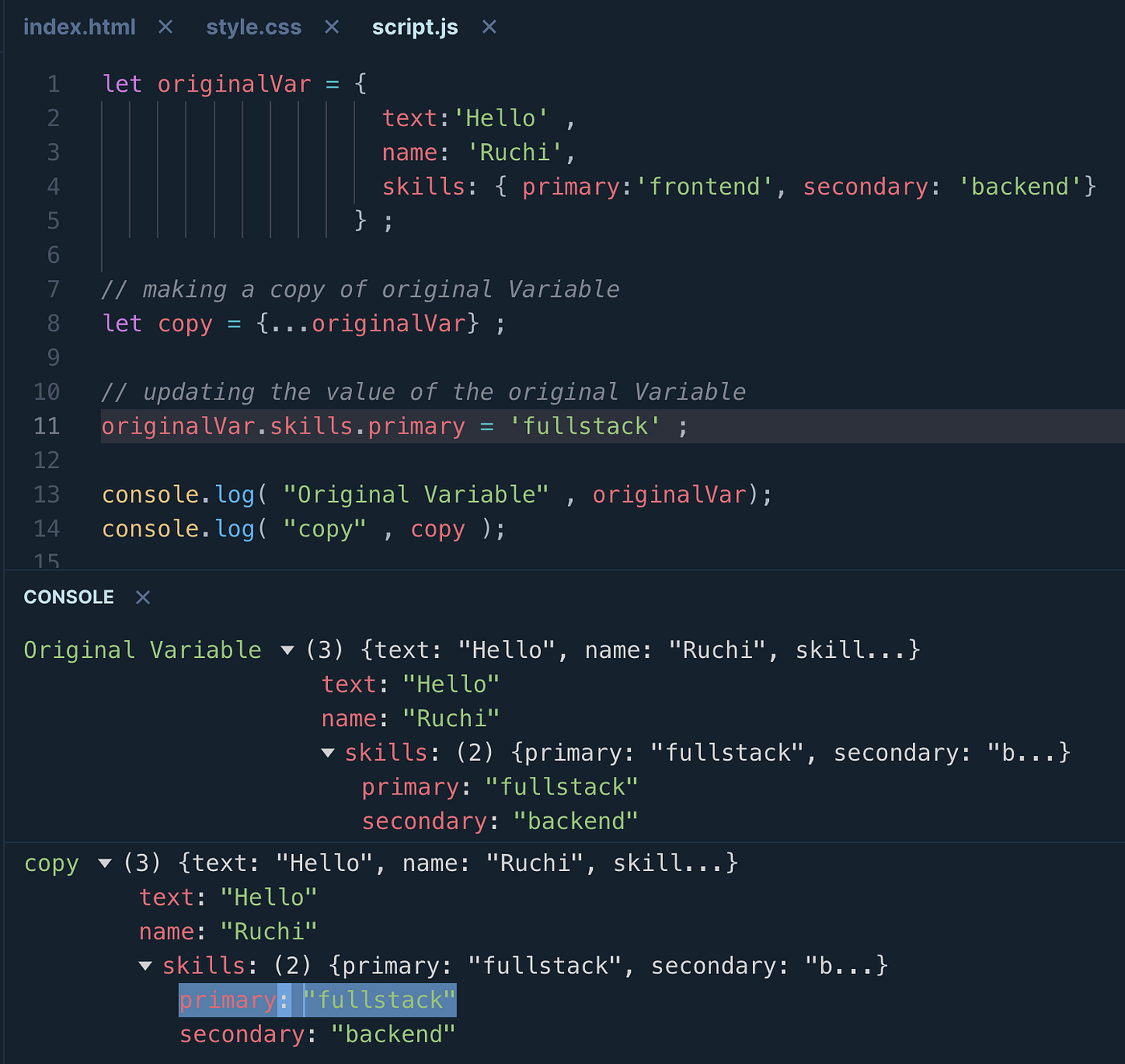 Understanding Shallow Vs Deep Copy in Javascript | by Ruchi Vora | Jun ...