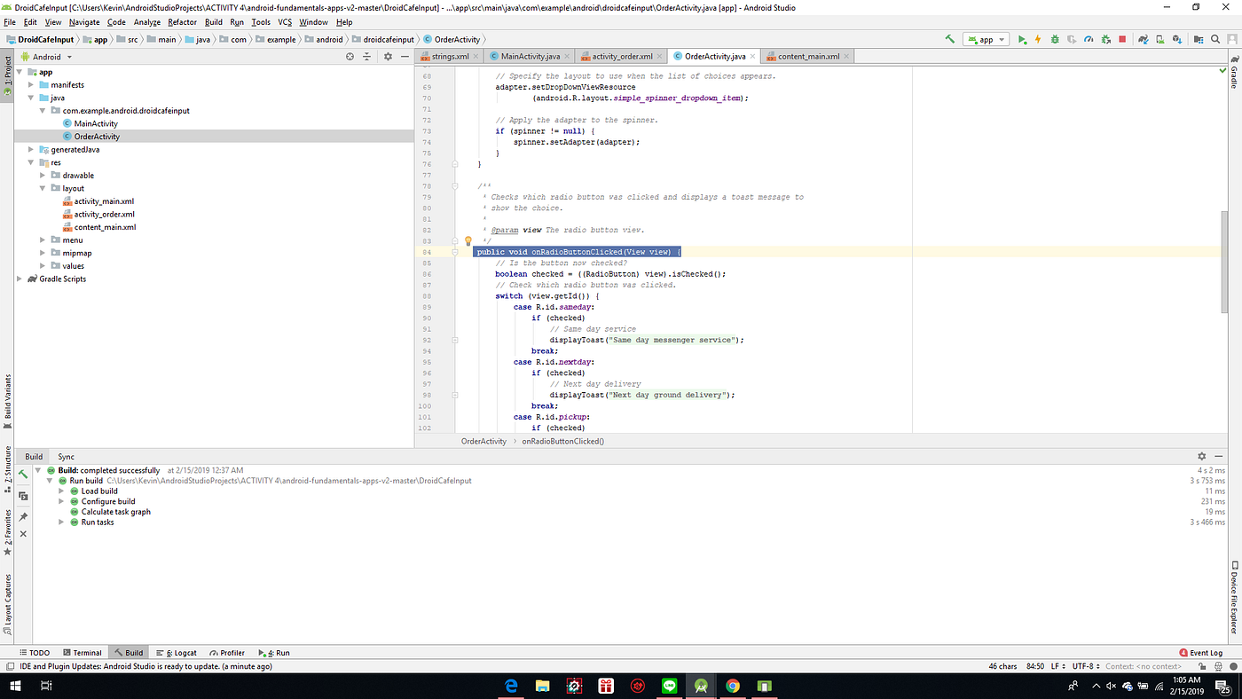 Android fundamentals 04.2: Input controls | by Kevin Reynaldi | Medium