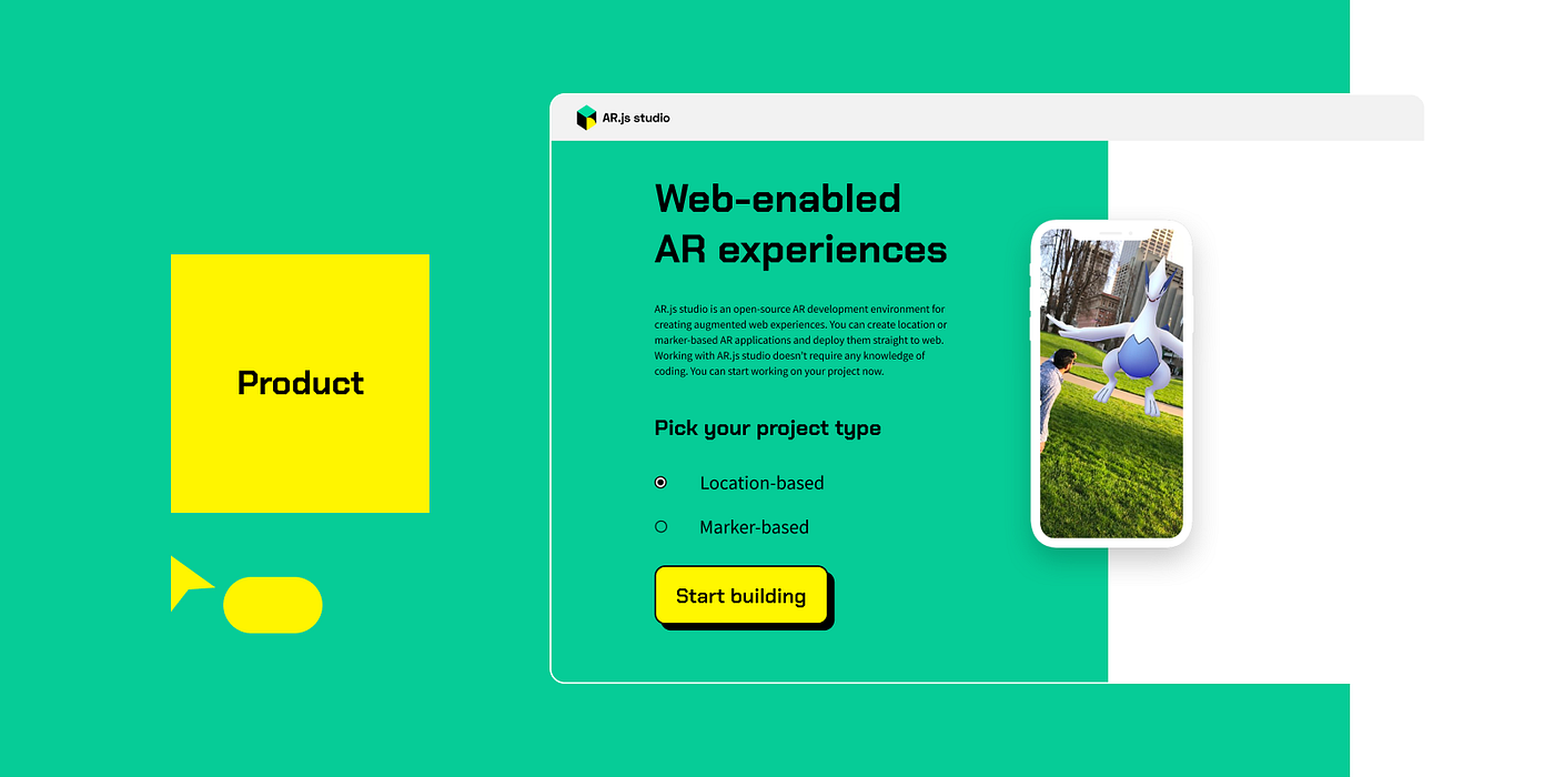 Testing the waters of open-source design with AR.js Studio | by Swallow ...