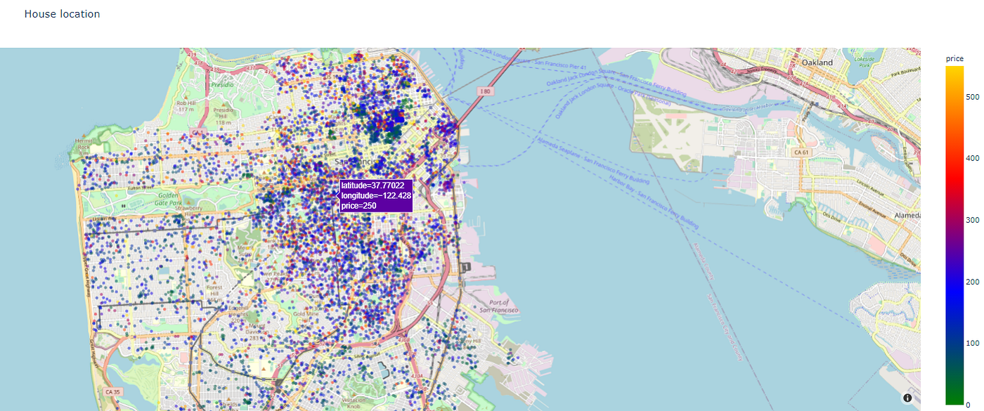 Interactive map using Geographical Information in Plotly Express | by ...