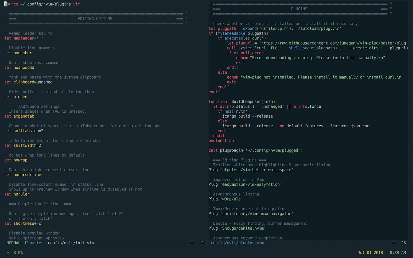 Customizing highlighting of individual Neovim windows | by Caleb Taylor ...