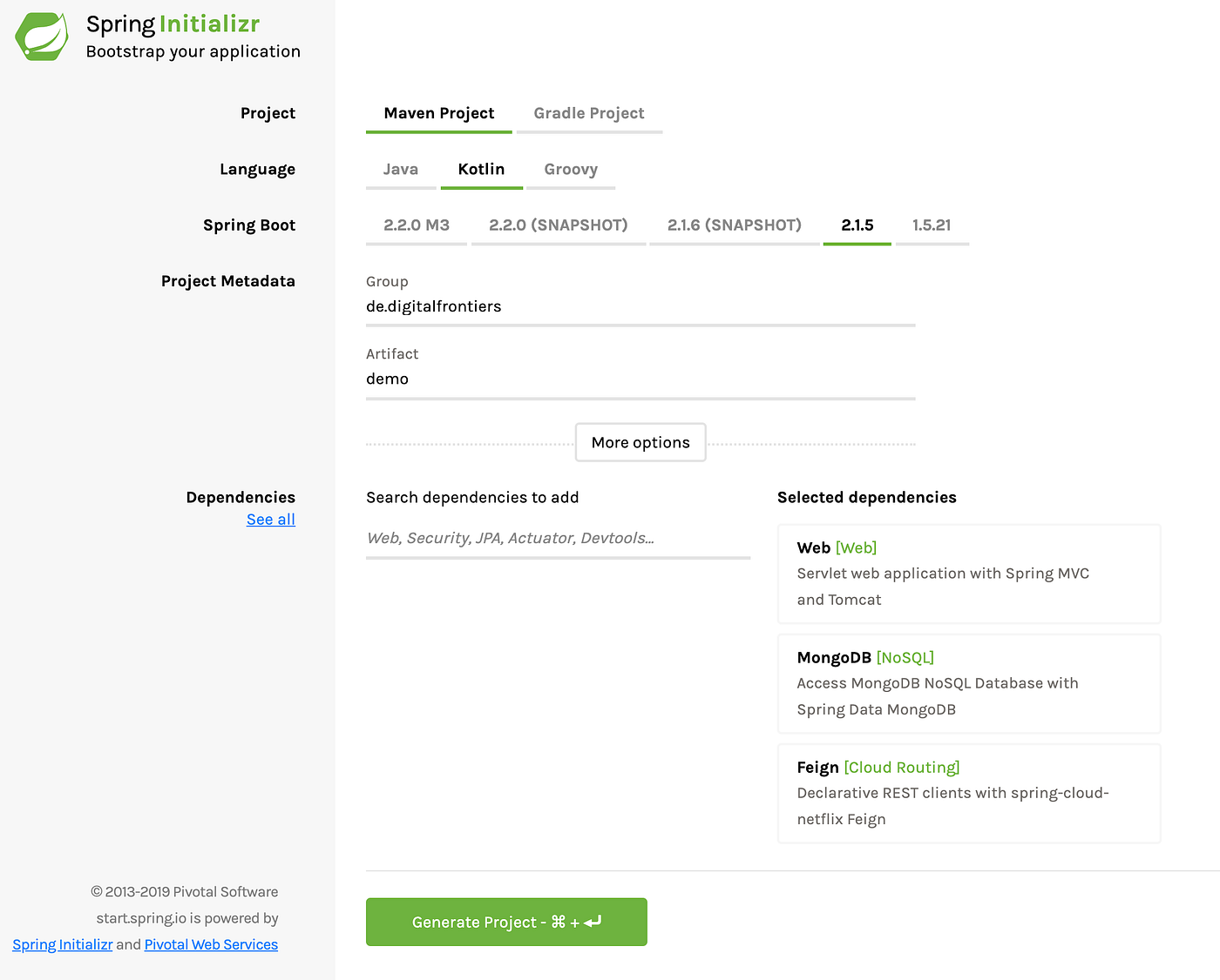How to customize the Spring Initializr | by Frank Scheffler | Digital ...