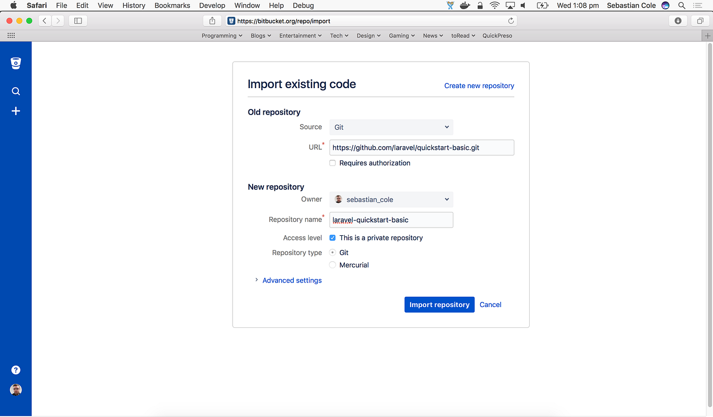 Getting started with Laravel quickstart on Bitbucket Pipelines | by Sebastian Cole | Medium