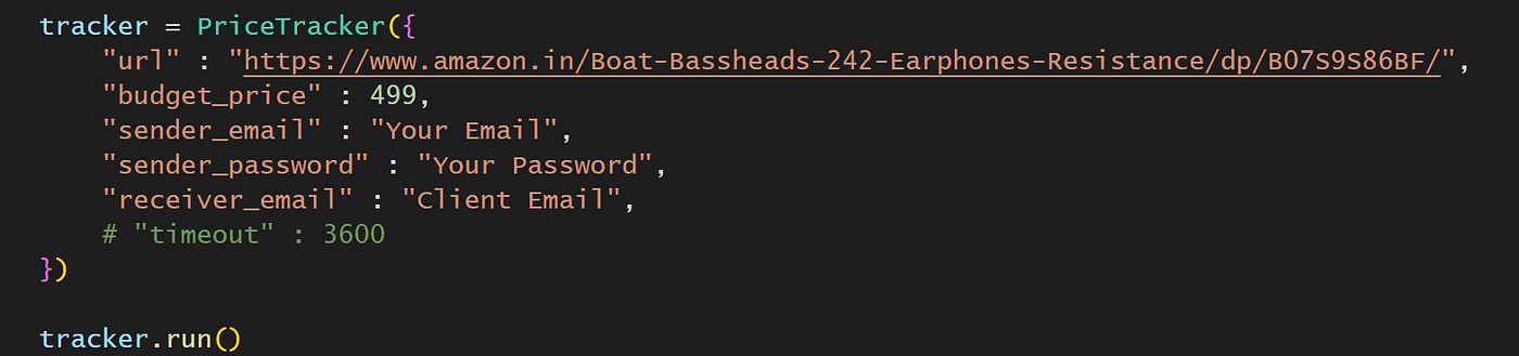 Python script for being notified when the product price is in the ...