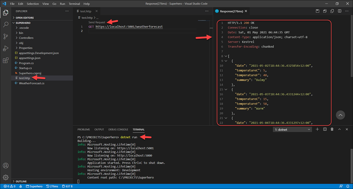 Creating a REST Web API in C# with ASP.NET Core 5.0 and Visual Studio ...